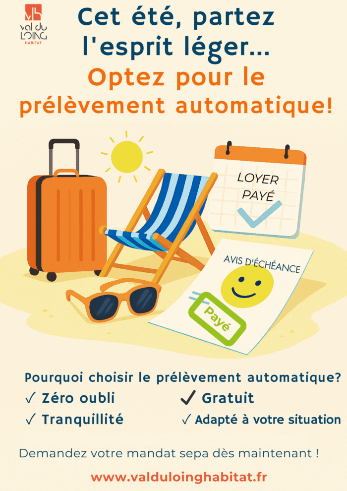 Cet été partez l'esprit léger, optez pour le prélèvement automatique ...